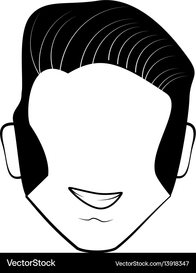 Head man avatar comic Royalty Free Vector Image