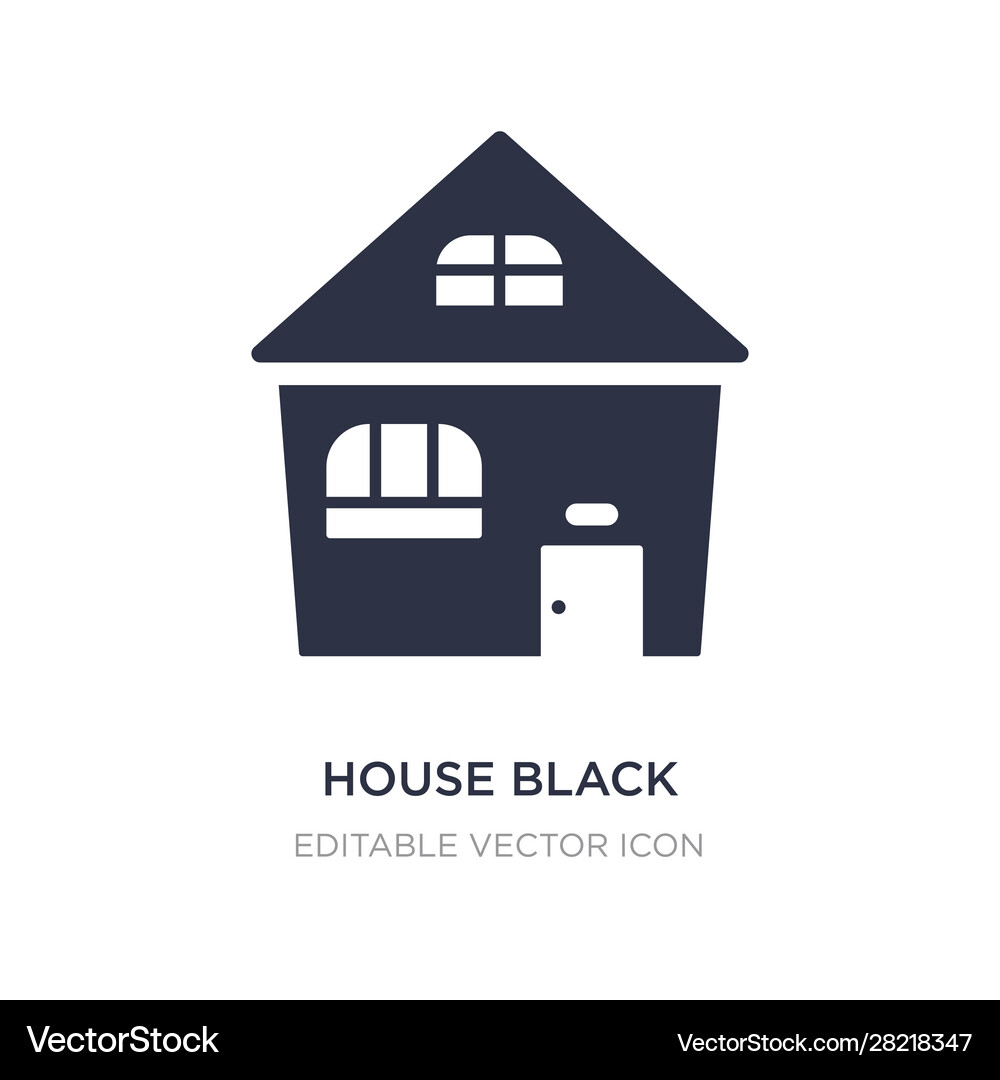House black without door icon on white background Vector Image