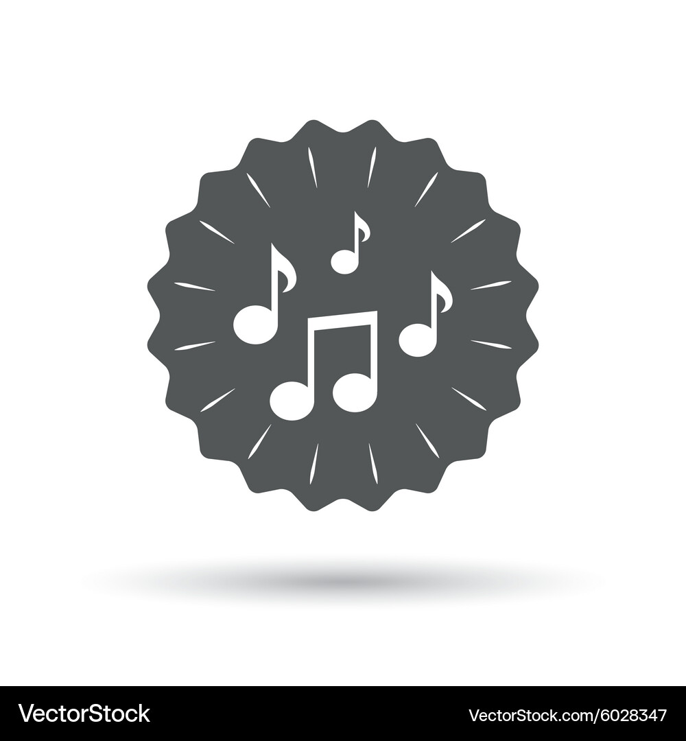 Music notes sign icon musical symbol Royalty Free Vector