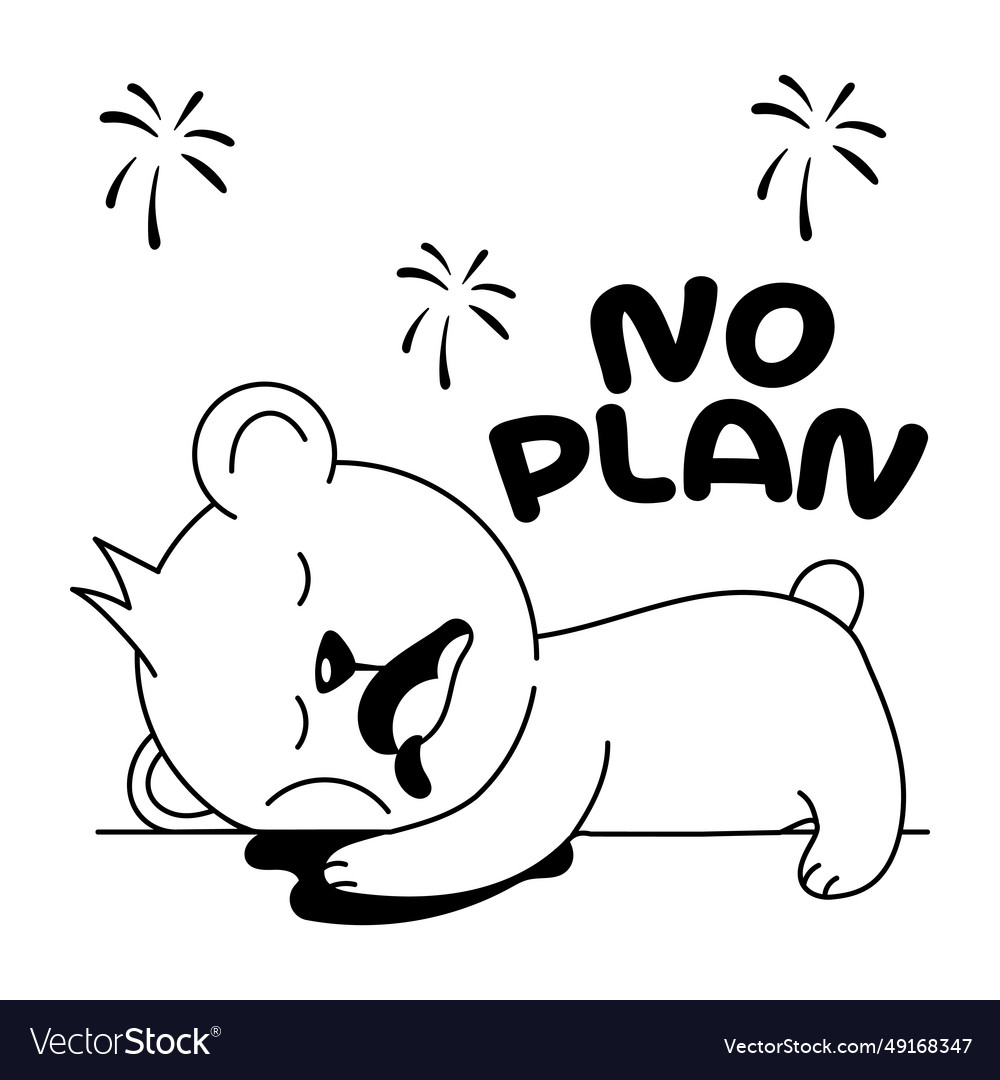 No plan Royalty Free Vector Image - VectorStock
