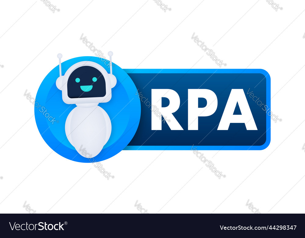 Rpa robotic process automation artificial Vector Image