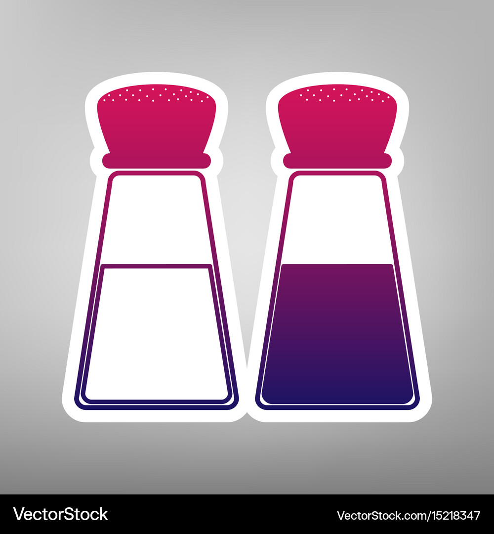 Salt and pepper sign purple gradient icon Vector Image