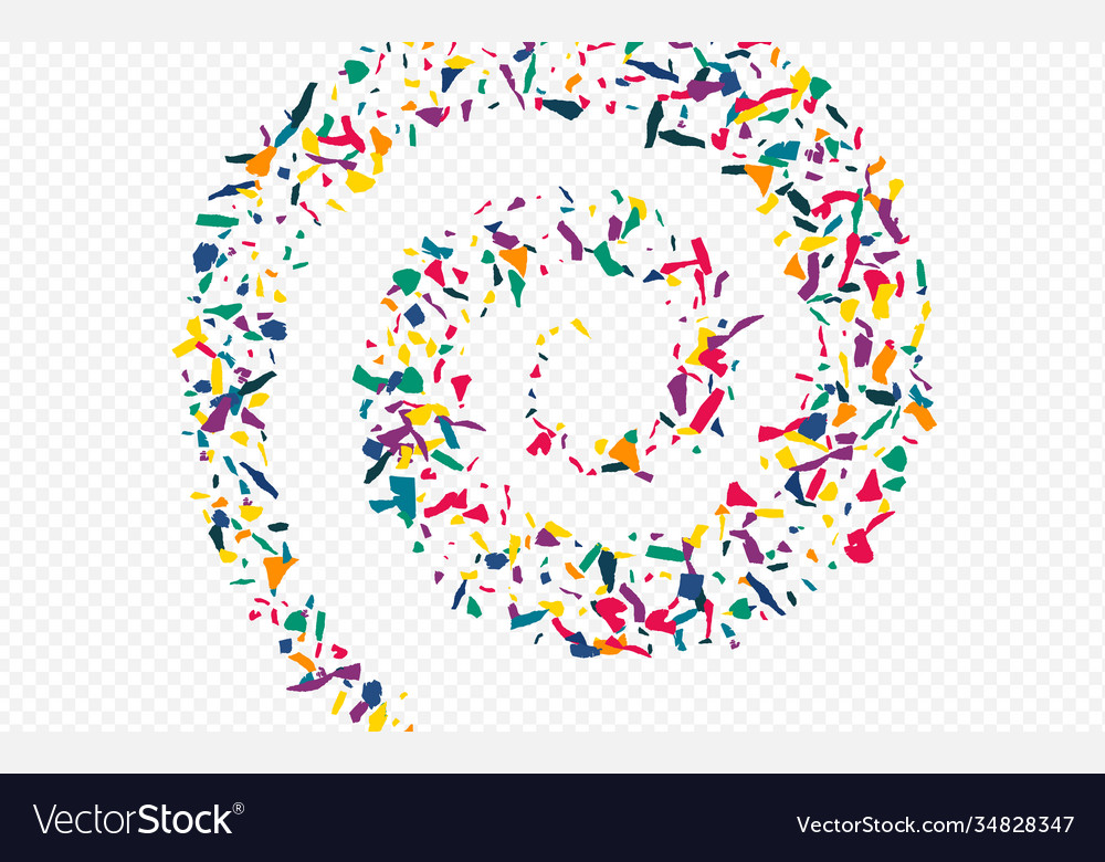 White elements flying transparent background Vector Image