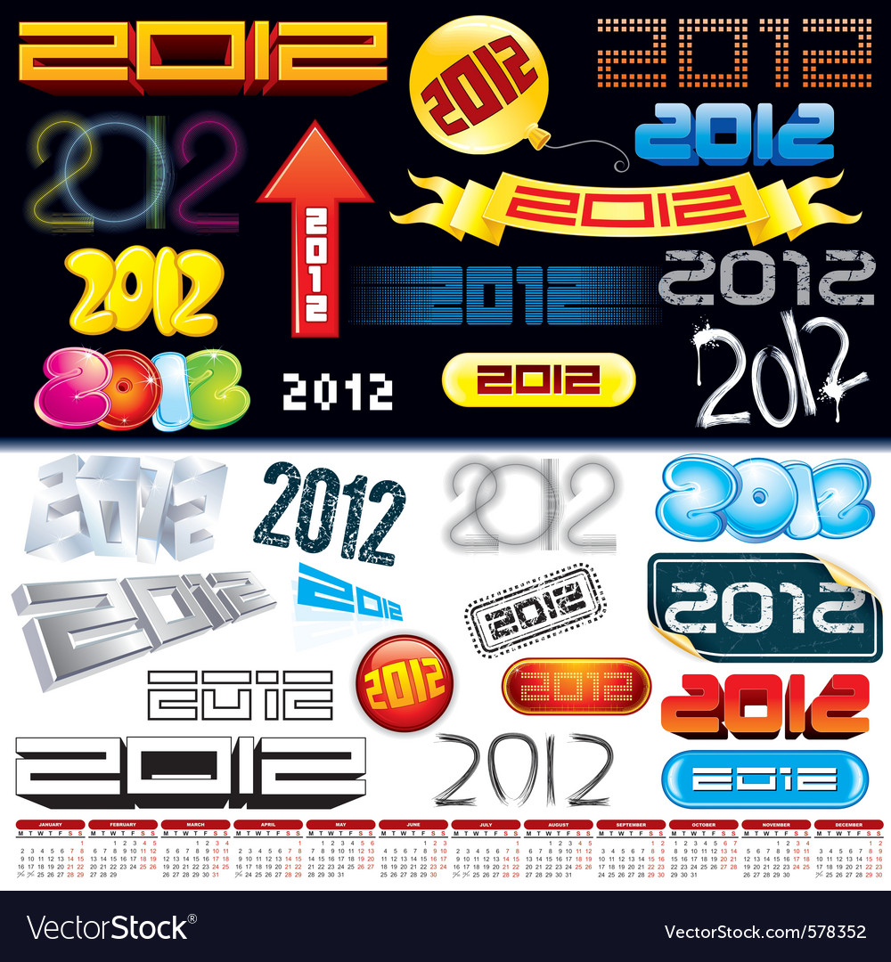 2012 logos Royalty Free Vector Image - VectorStock