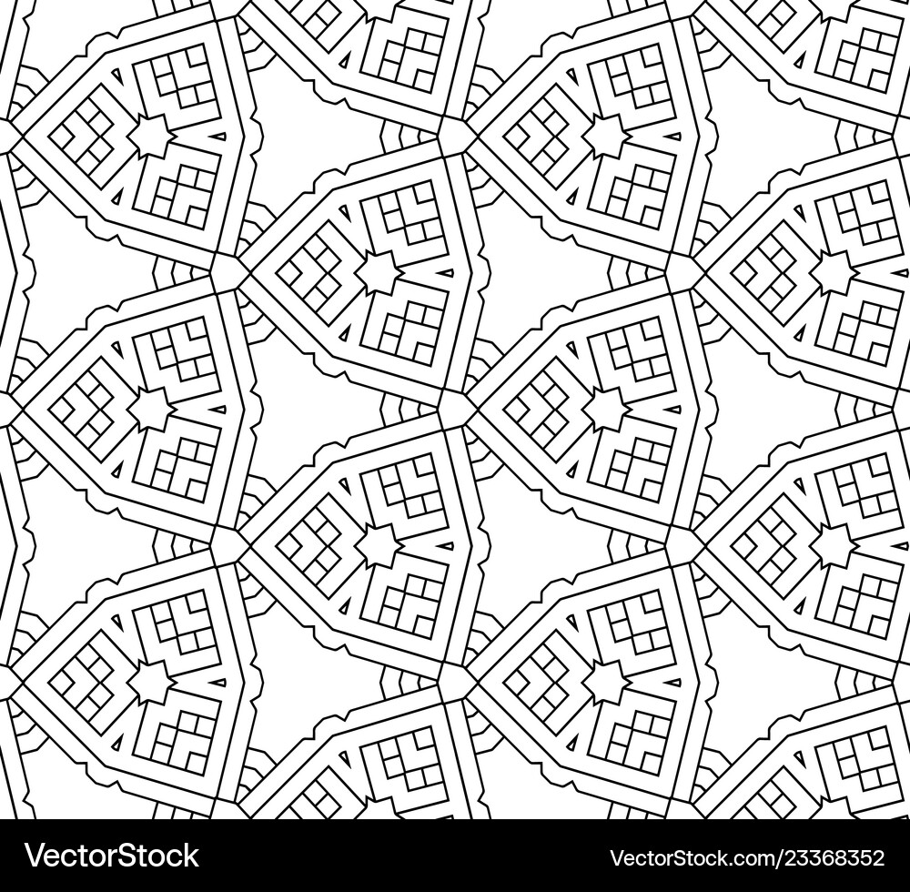Abstract seamless black and white pattern Vector Image