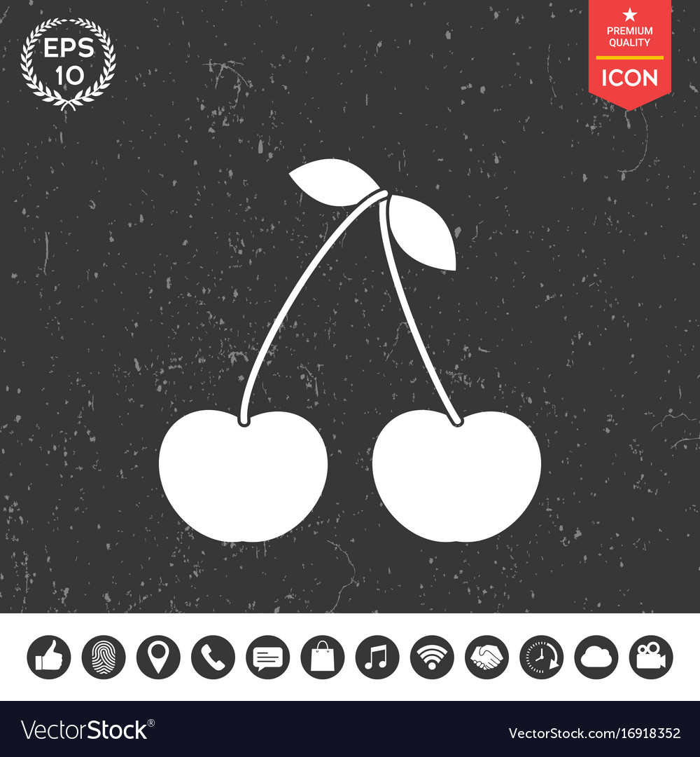 Cherry icon Royalty Free Vector Image - VectorStock