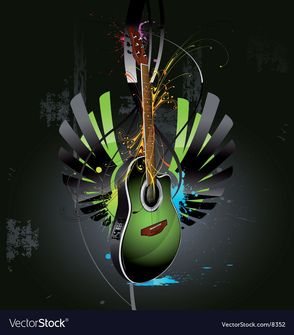 Guitar Royalty Free Vector Image - VectorStock