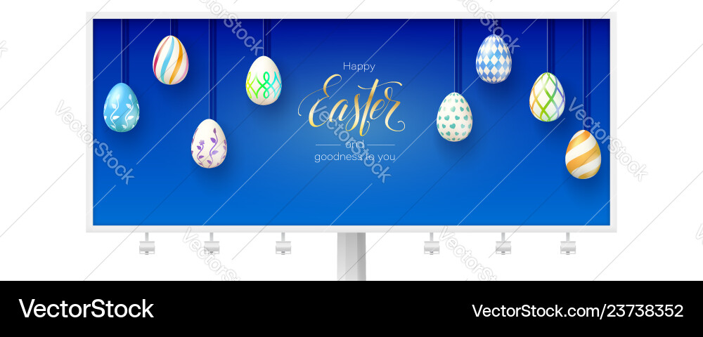 Happy easter and goodness to you billboard Vector Image