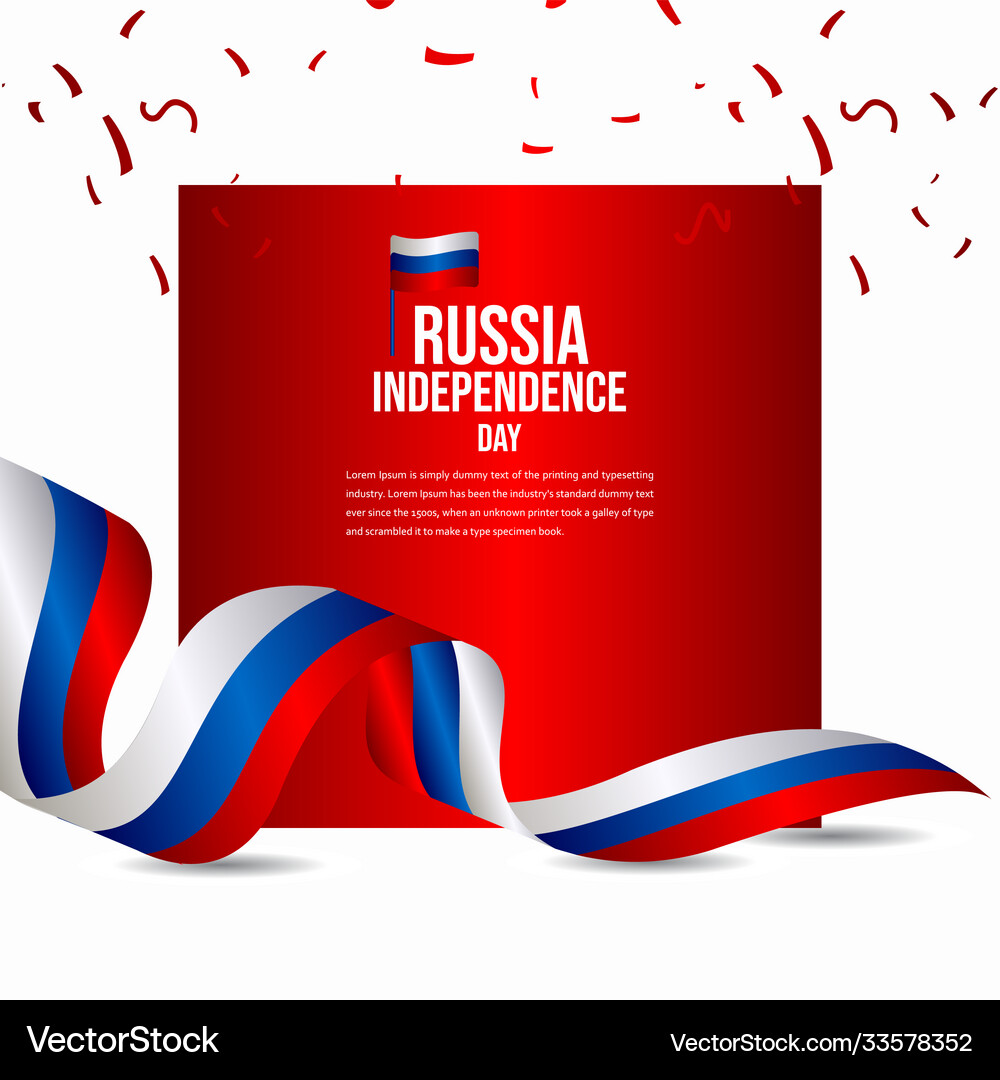 Happy russia independence day celebration Vector Image