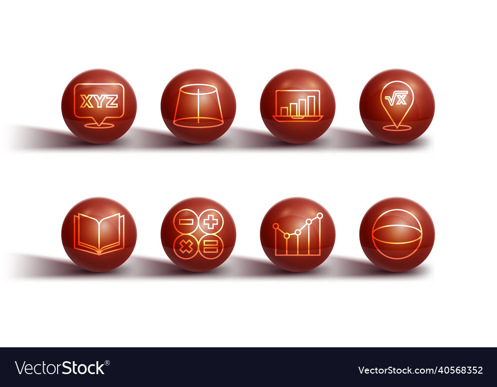 Set line xyz coordinate system open book square Vector Image Set line xyz coordinate system open book square Vector Image