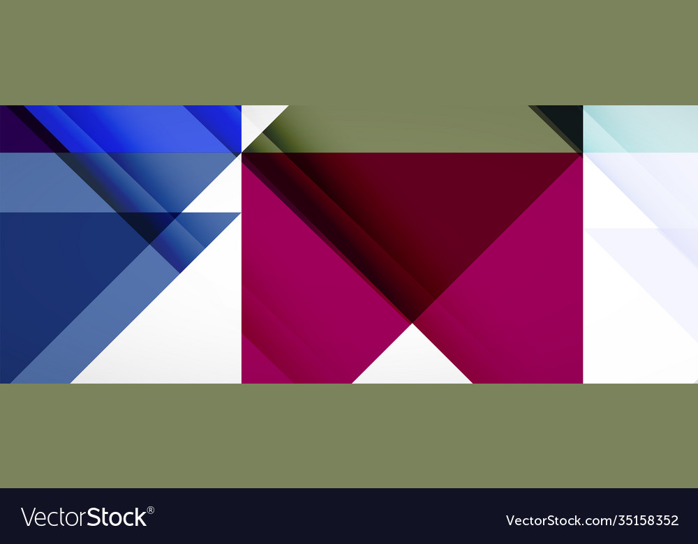 Set triangle geometric backgrounds Royalty Free Vector Image