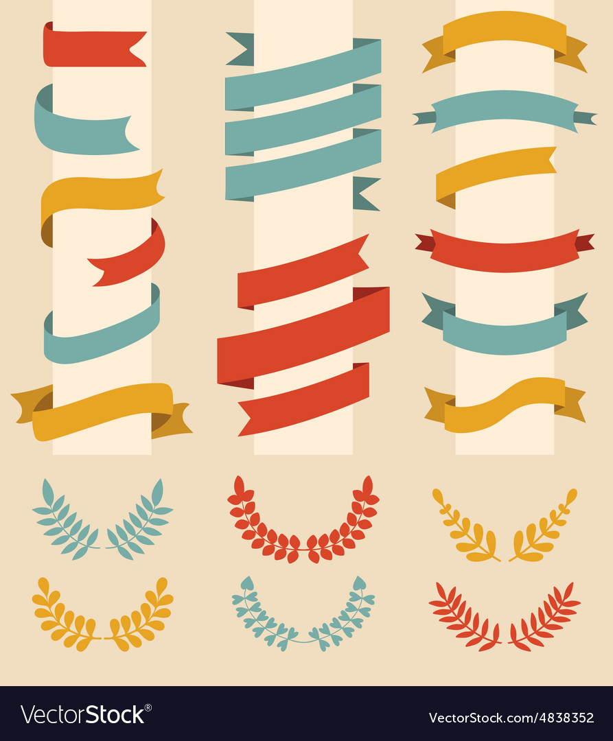 Simple vintage design elements Royalty Free Vector Image