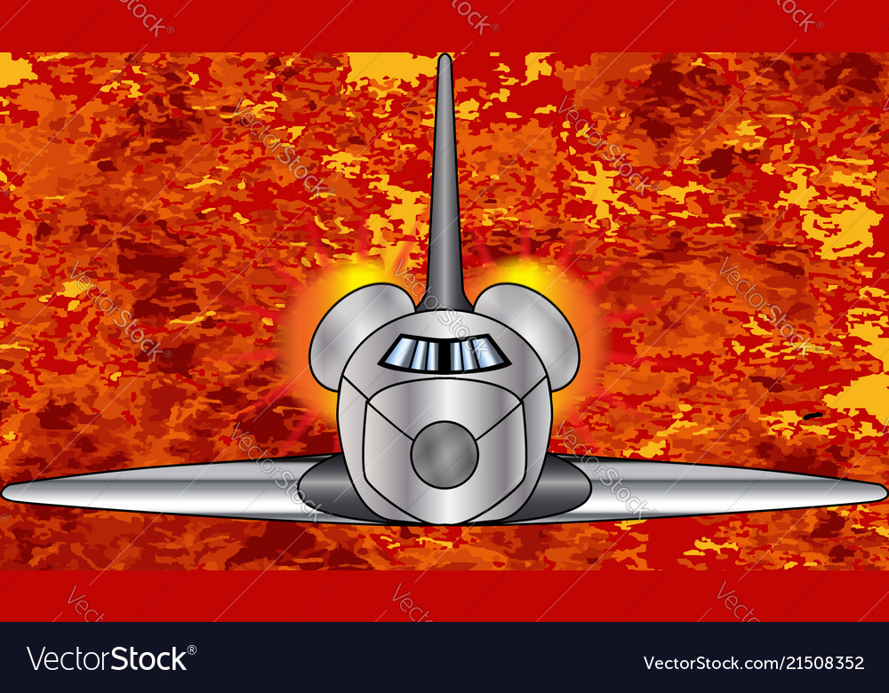 Space shuttle launch Royalty Free Vector Image