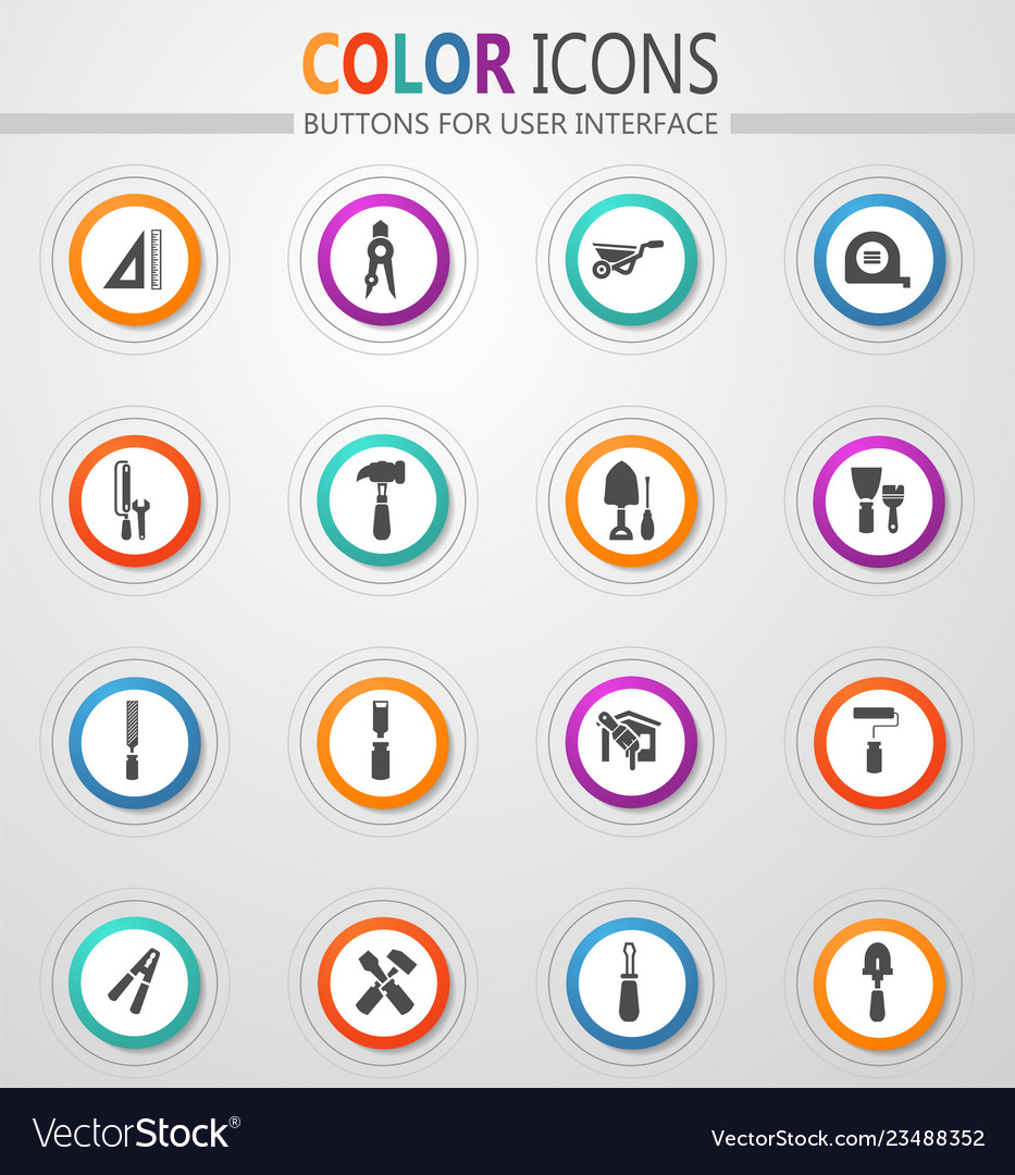 Work tools icons set Royalty Free Vector Image