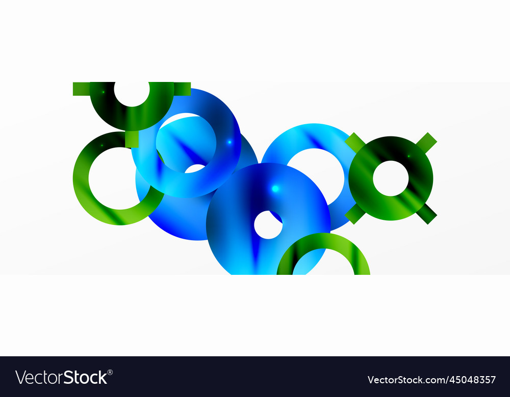 Circle Composition Abstract Background Trendy Vector Image