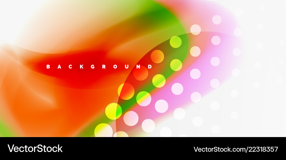 Color flowing wave trendy liquid design template Vector Image