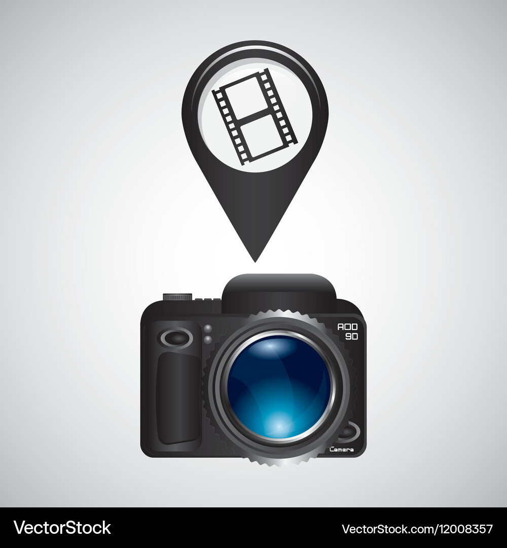Digital photo camera roll film Royalty Free Vector Image