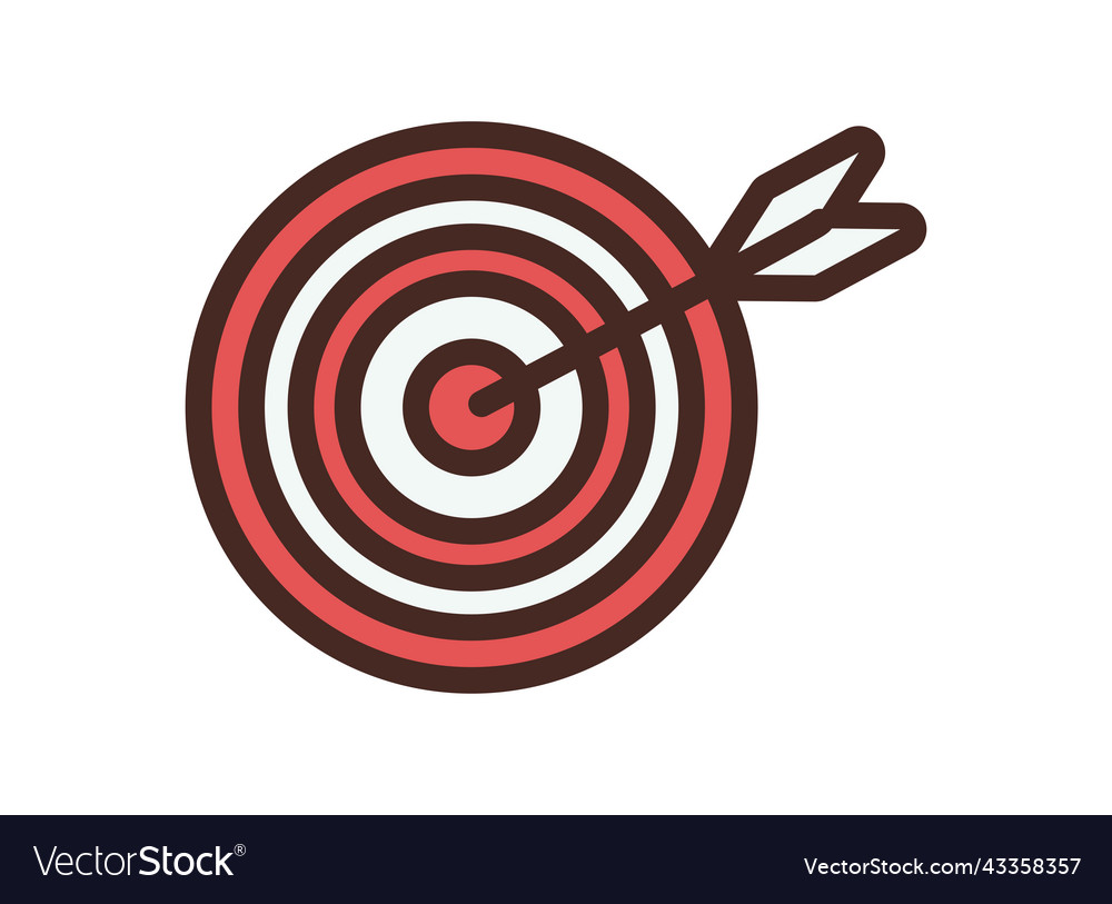 Flat target design Royalty Free Vector Image - VectorStock