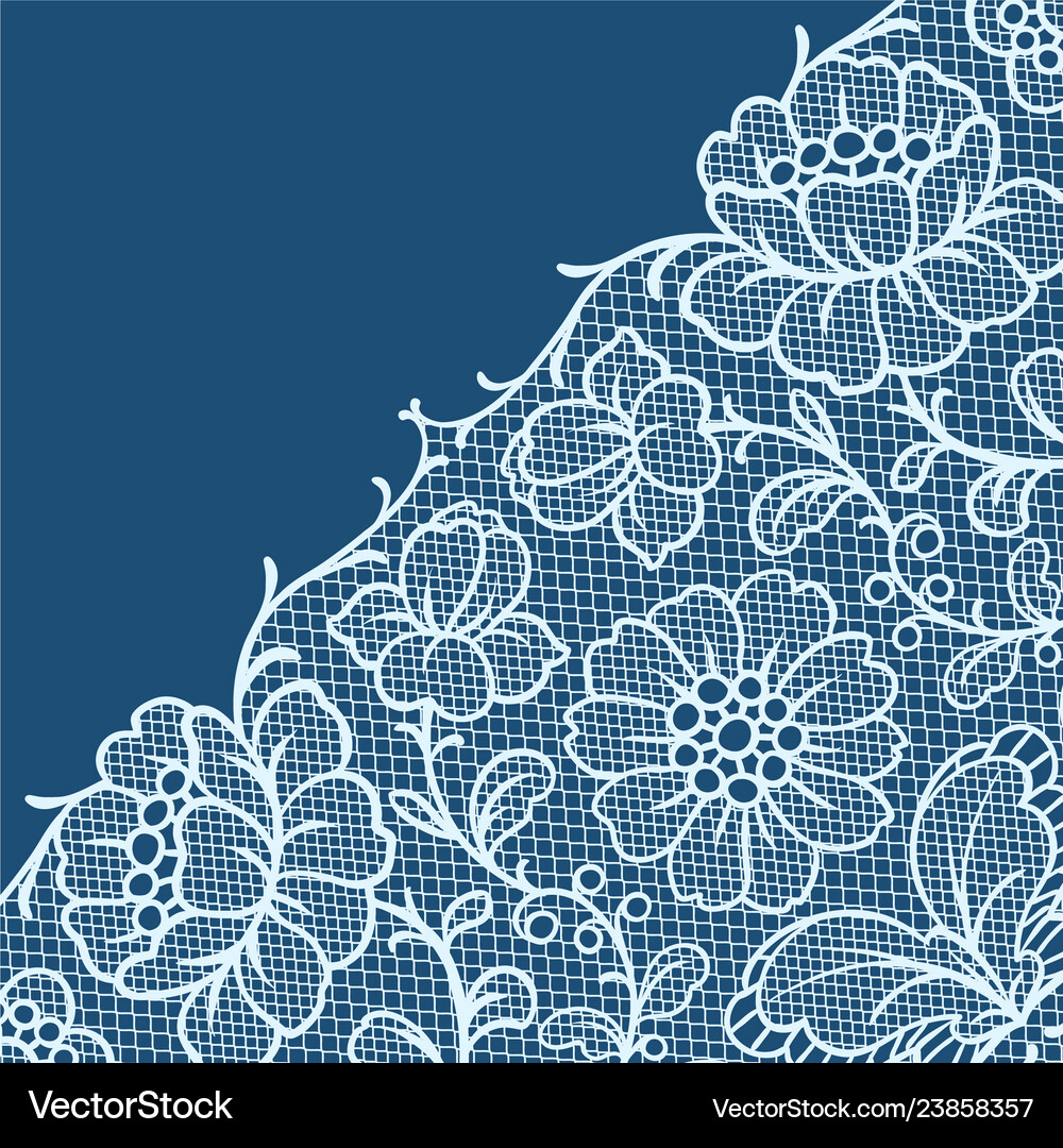 Lace ornamental background with flowers Royalty Free Vector