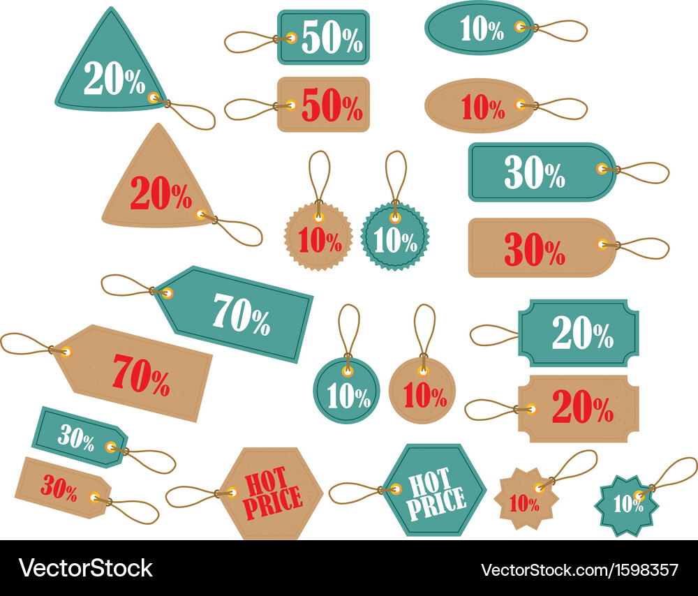 Set of tags Royalty Free Vector Image - VectorStock