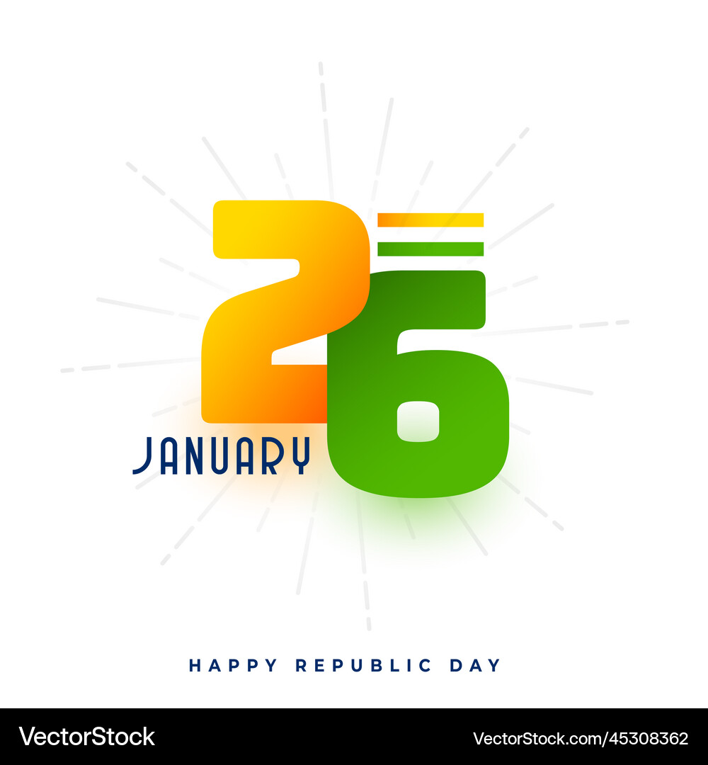 26th january indian republic day celebration Vector Image