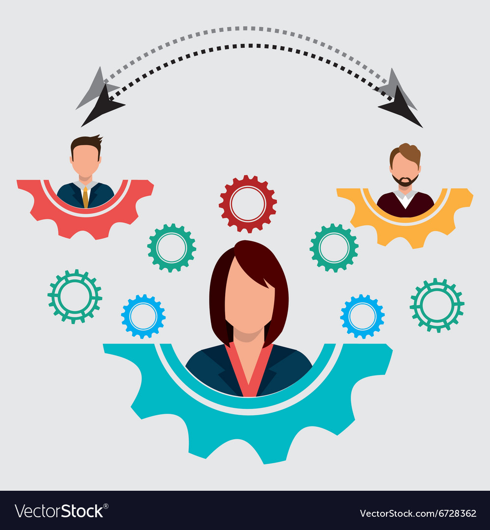 Business people work graphic Royalty Free Vector Image