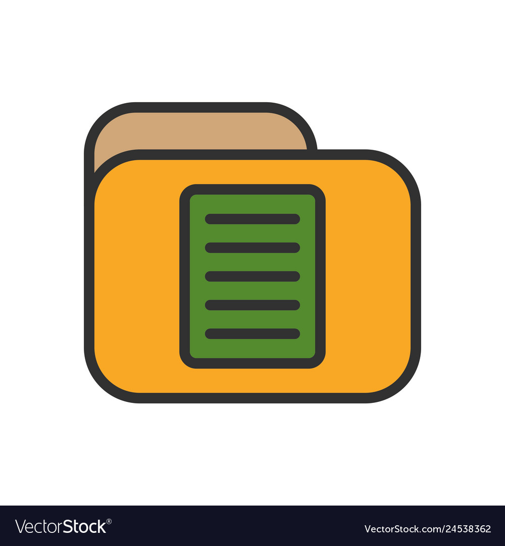 Document folder icon Royalty Free Vector Image