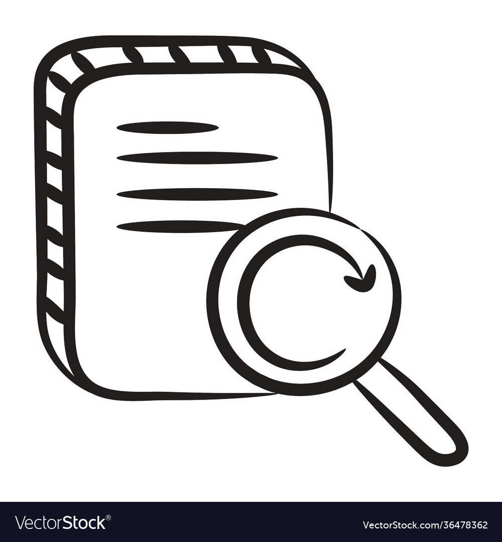 File search Royalty Free Vector Image - VectorStock