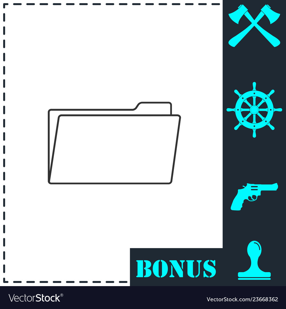 Folder icon flat Royalty Free Vector Image - VectorStock