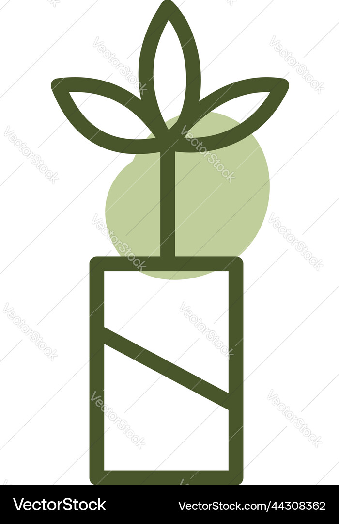 Gardening tree in pot on a white background Vector Image