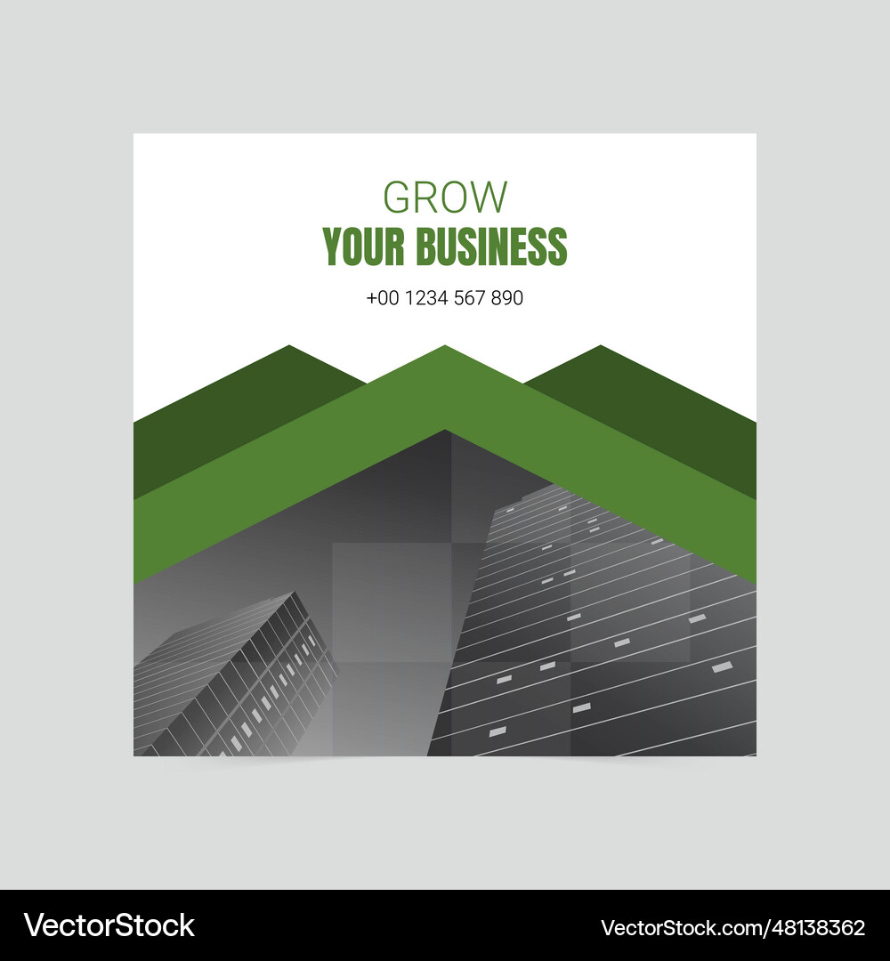 Green modern company business development social Vector Image