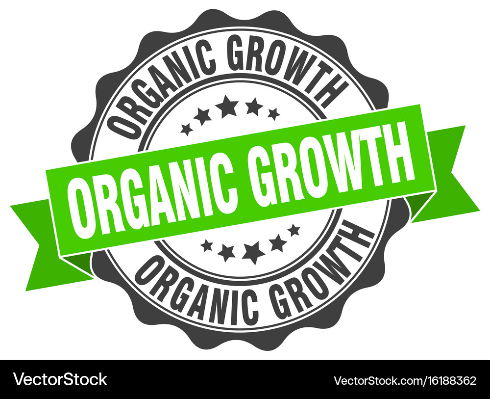 Organic growth stamp sign seal Royalty Free Vector Image