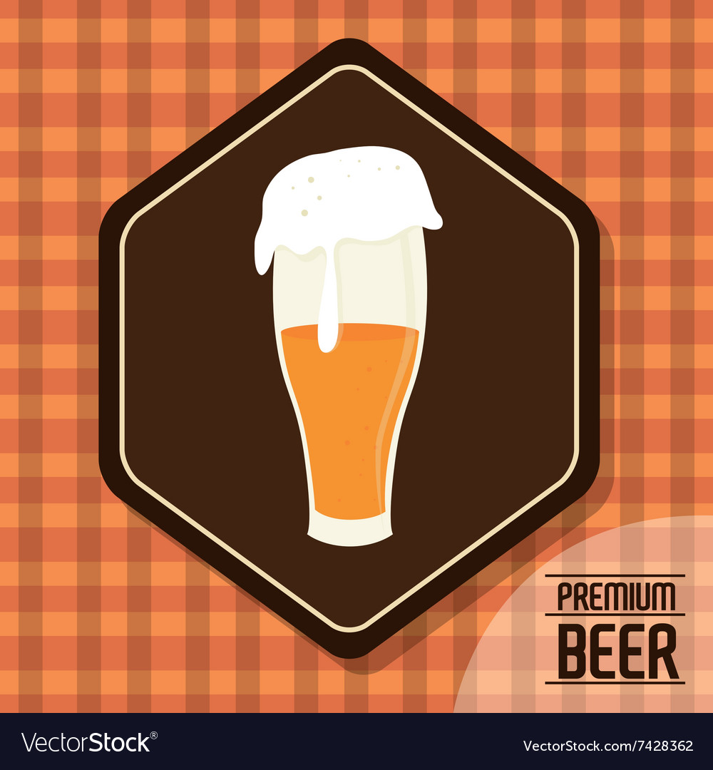 Premium beer graphic Royalty Free Vector Image