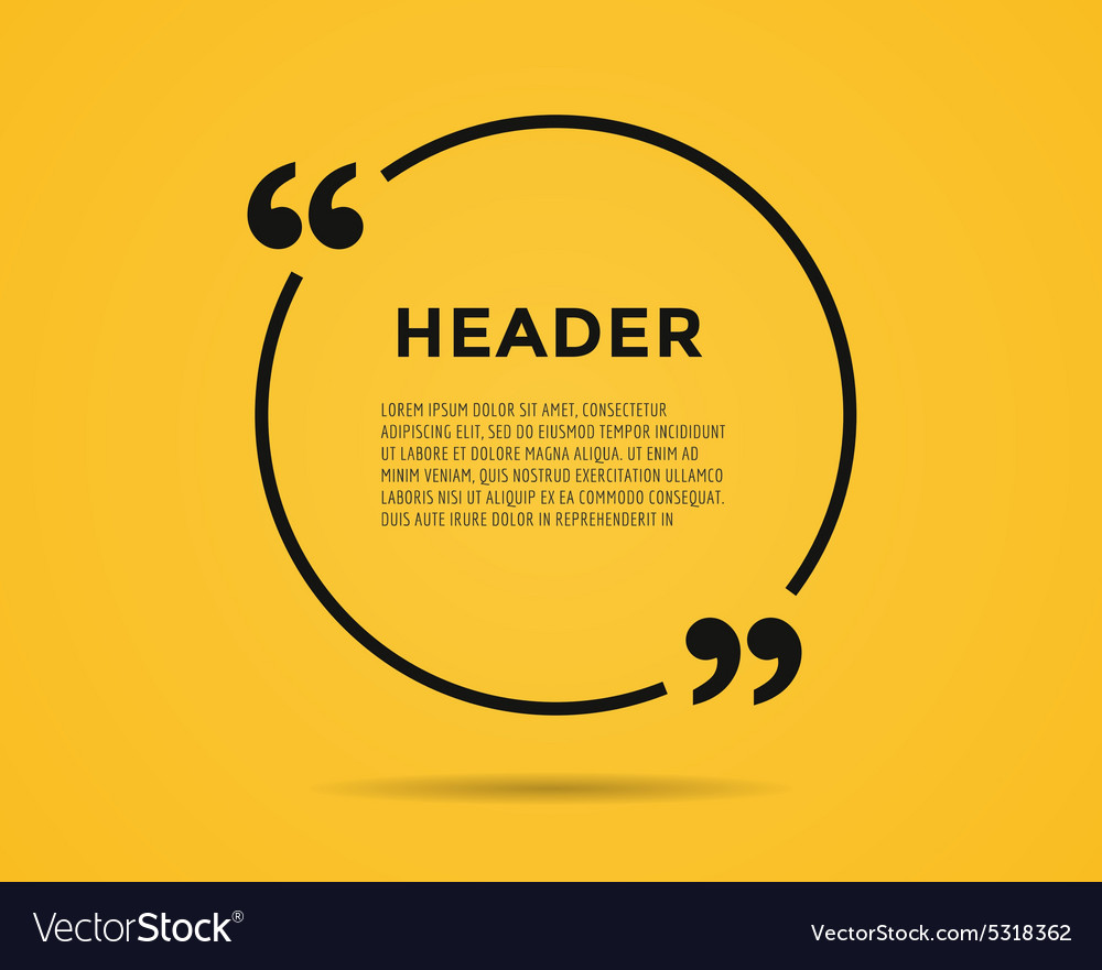 Quote text bubble commas note message Royalty Free Vector