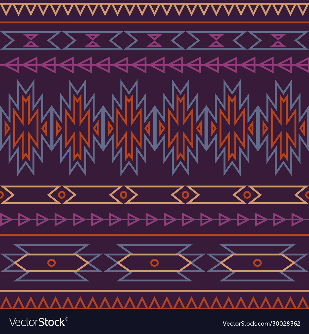 Seamless colorful decorative ethnic pattern Vector Image