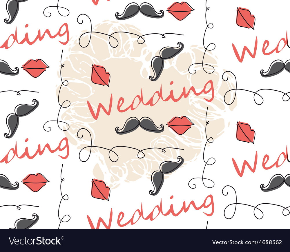 Seamless pattern background for wedding Royalty Free Vector