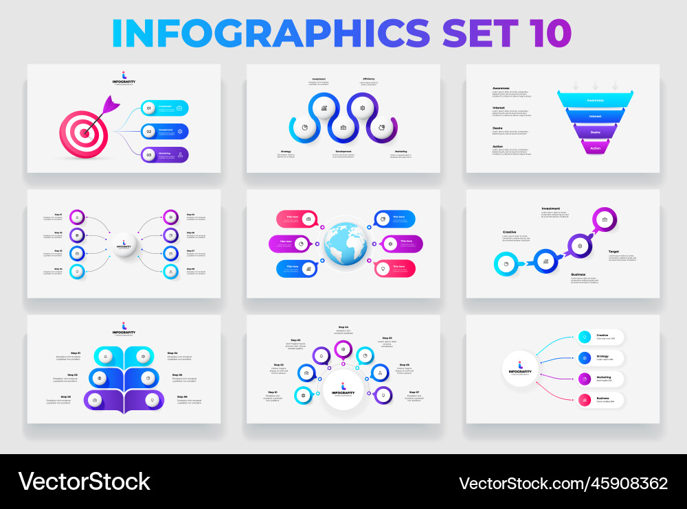 Set of infographic elements for business Vector Image