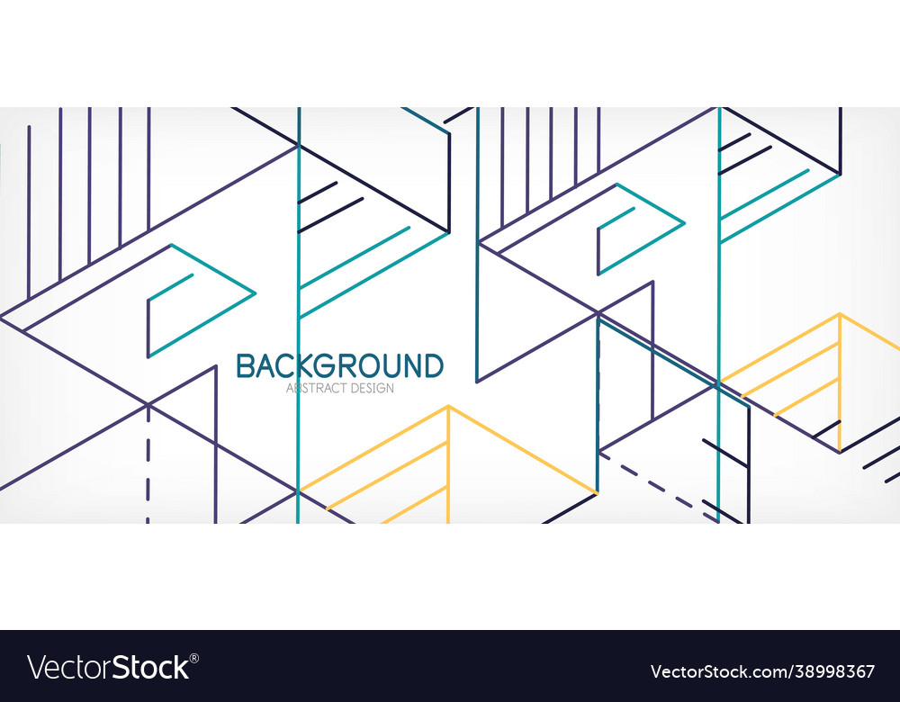 Abstract background color lines on white Vector Image