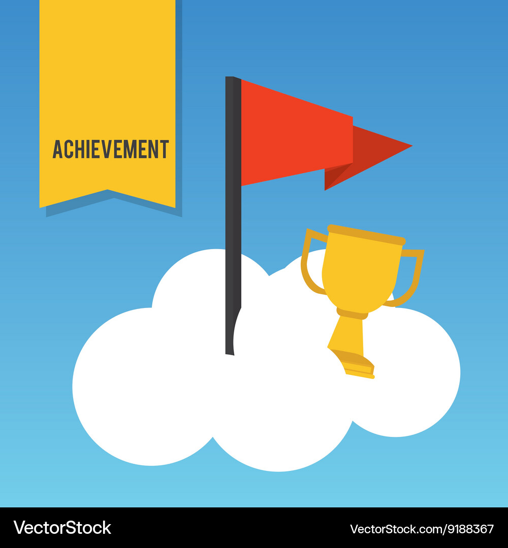 Achievement design success icon colorful Vector Image
