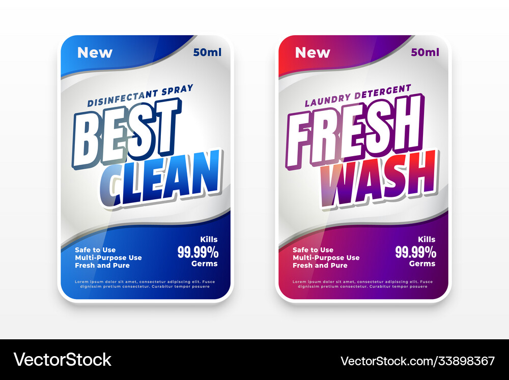 Best clean and fresh wash laundry detergent labels