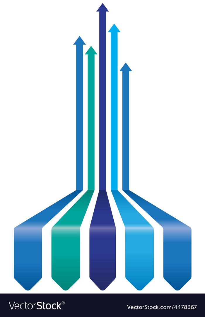 Blue arrow background Royalty Free Vector Image