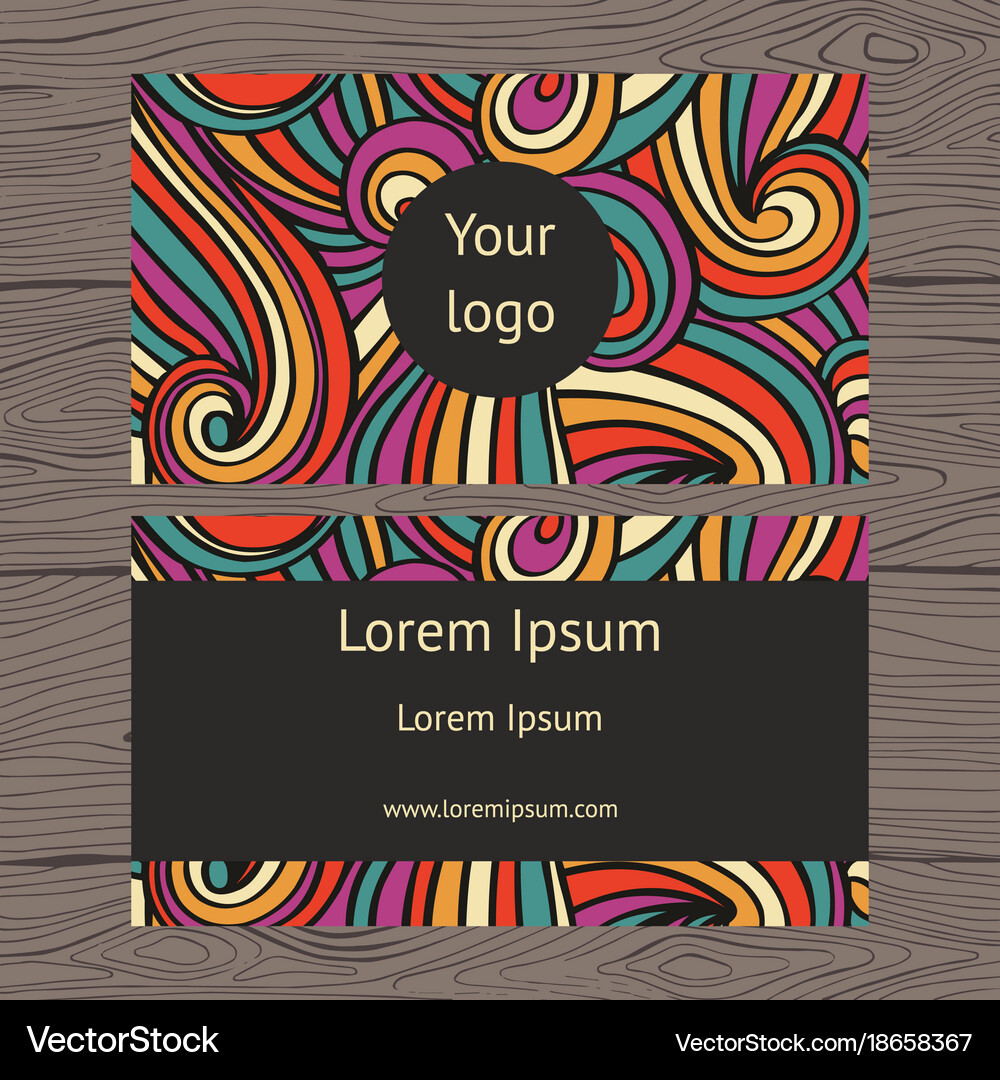 Business card colorful abstract background Vector Image