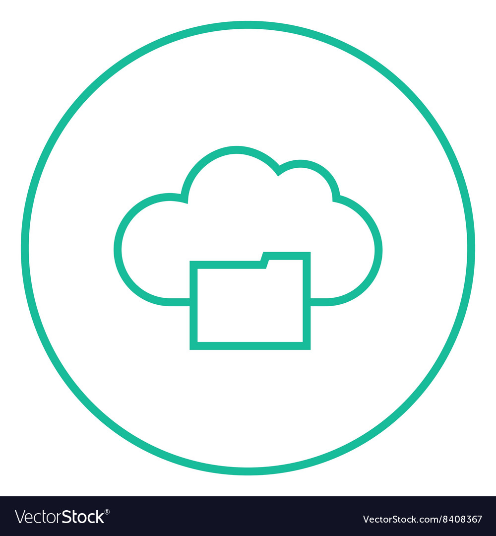 Cloud computing line icon Royalty Free Vector Image