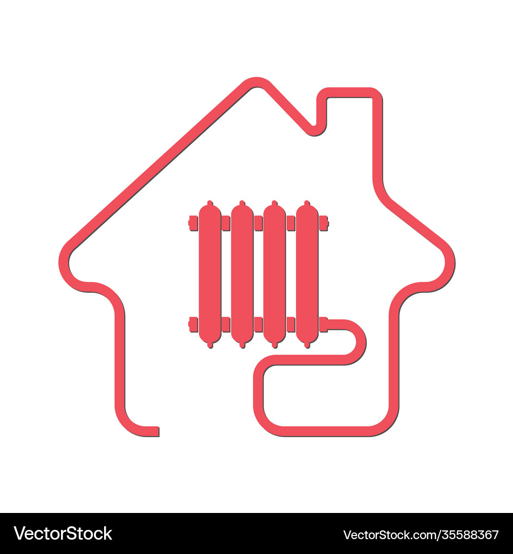 Heat supply utility icon stock Royalty Free Vector Image