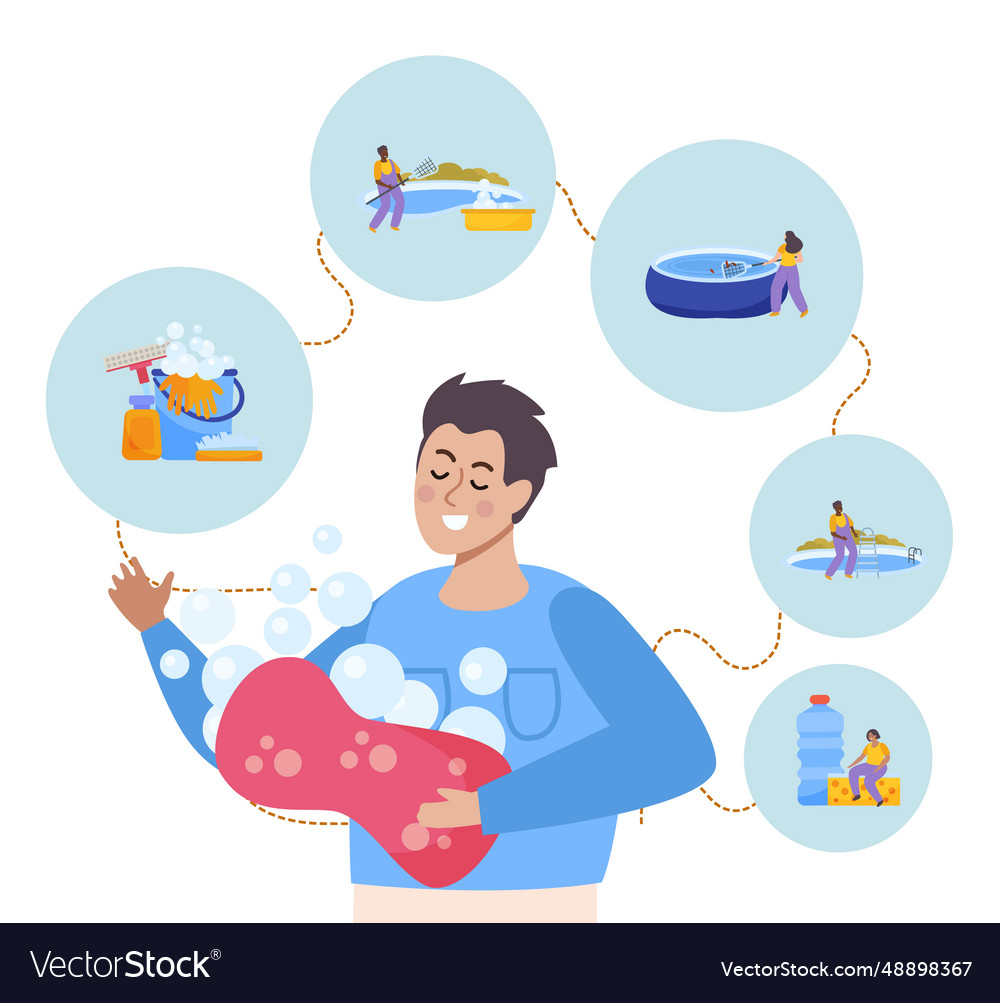 Swimming pool flat Royalty Free Vector Image - VectorStock Swimming pool flat Royalty Free Vector Image - VectorStock