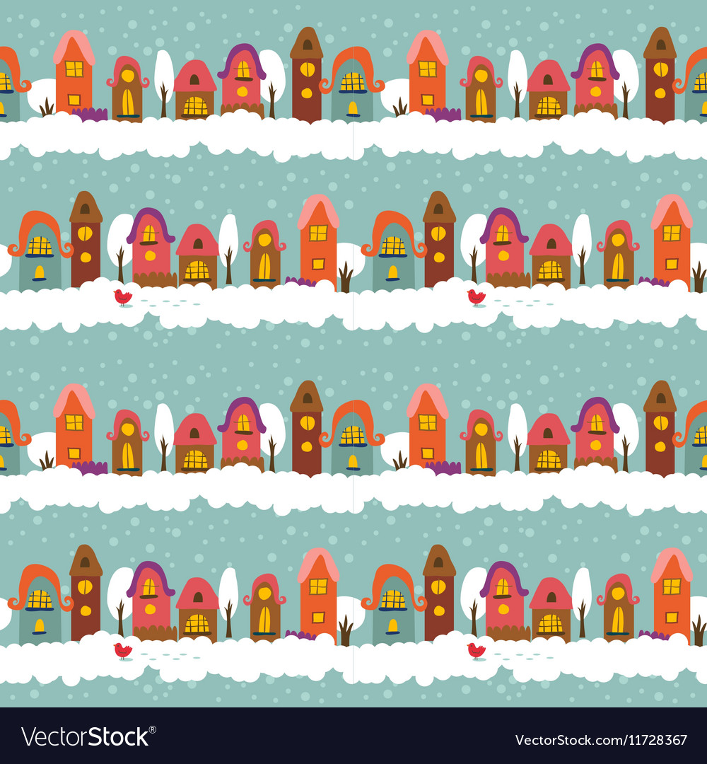 Winter seamless background Royalty Free Vector Image