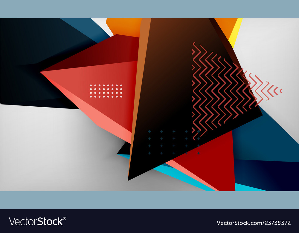 3d geometric triangular shapes abstract background