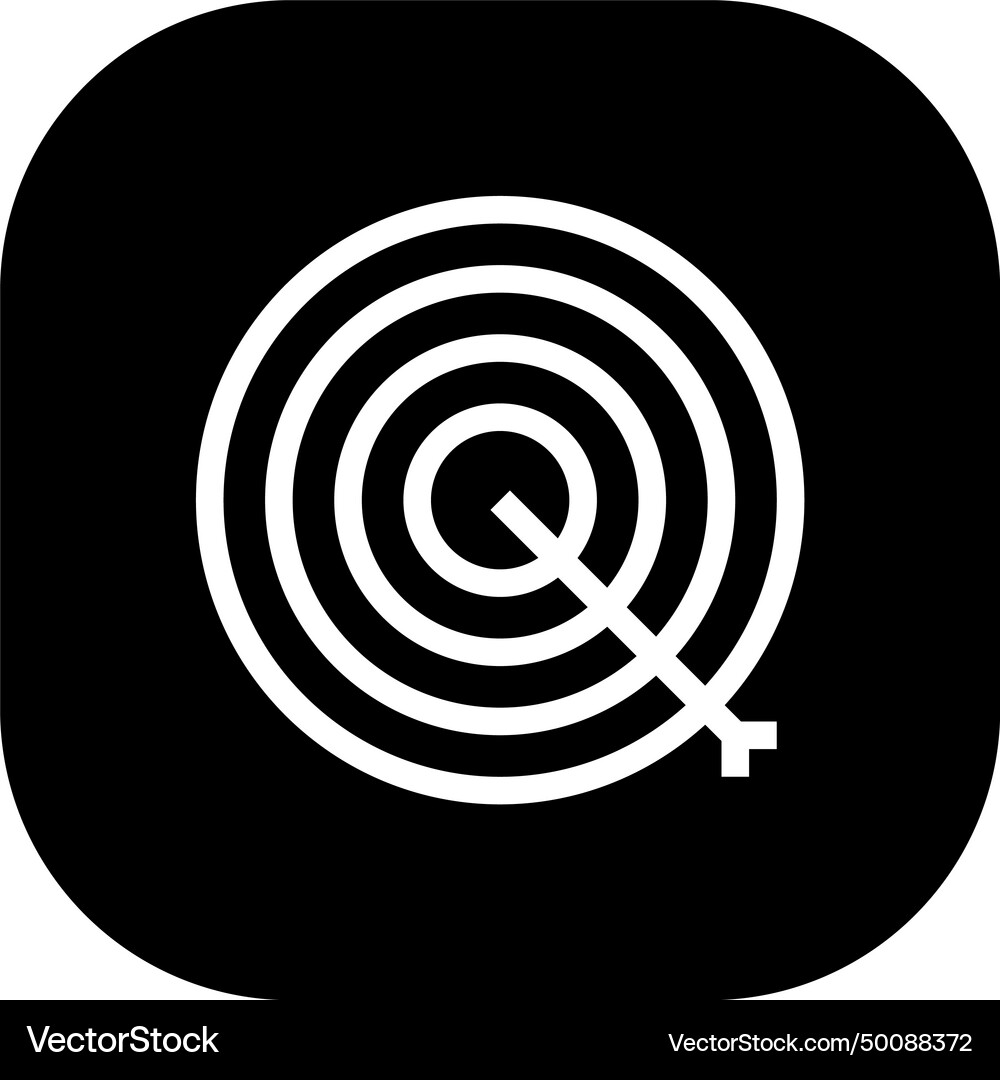 Achieved target key performance indicator icon Vector Image