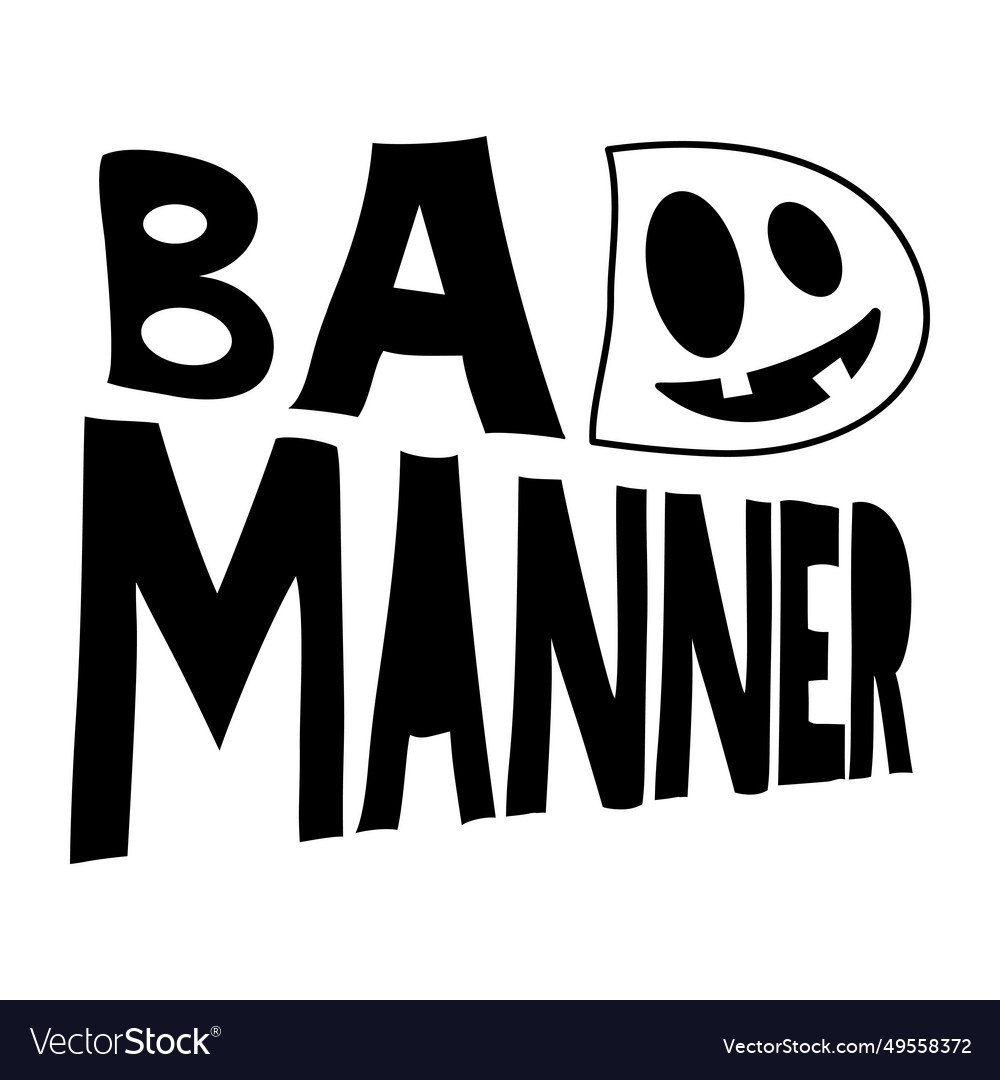 Bad manner Royalty Free Vector Image - VectorStock