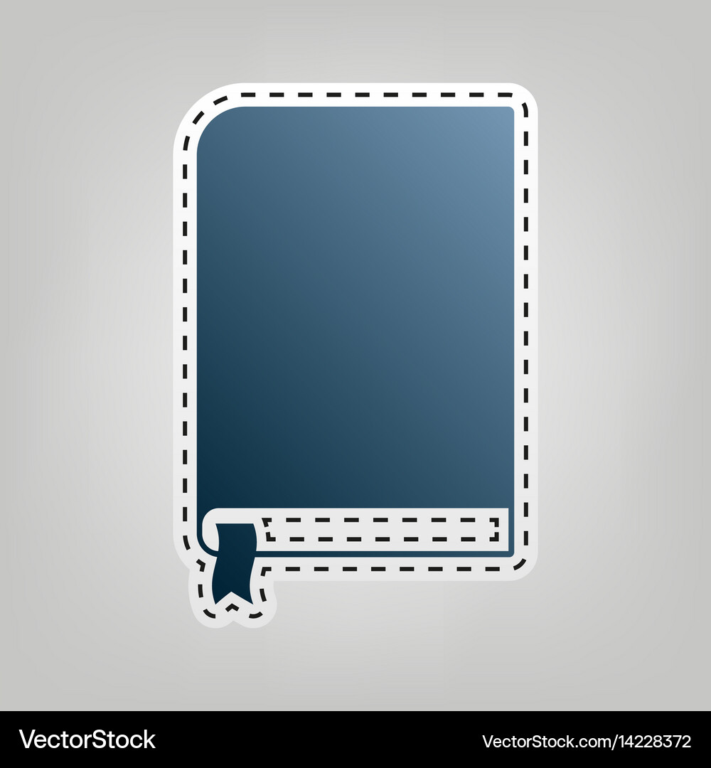 Book sign blue icon with outline Royalty Free Vector Image